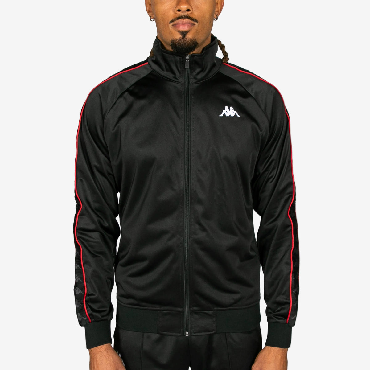 Black Red and White Track Jacket - Unisex | Kappa USA